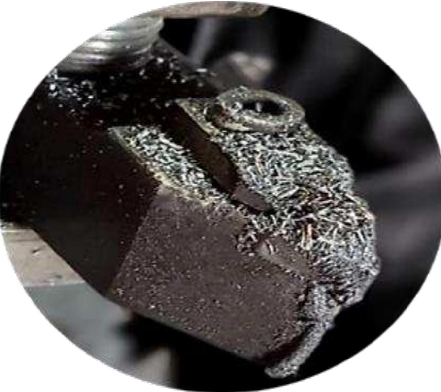 The common values of flank wear and crater wear and their