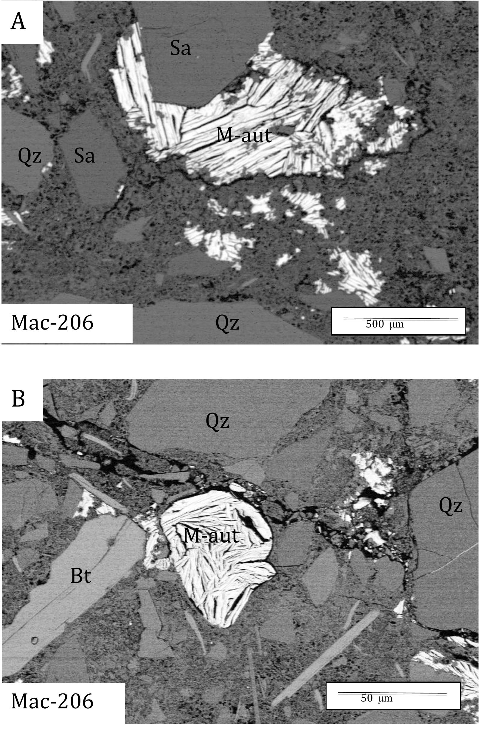 6. back-scattered electron (bse) images of u mineralization,
