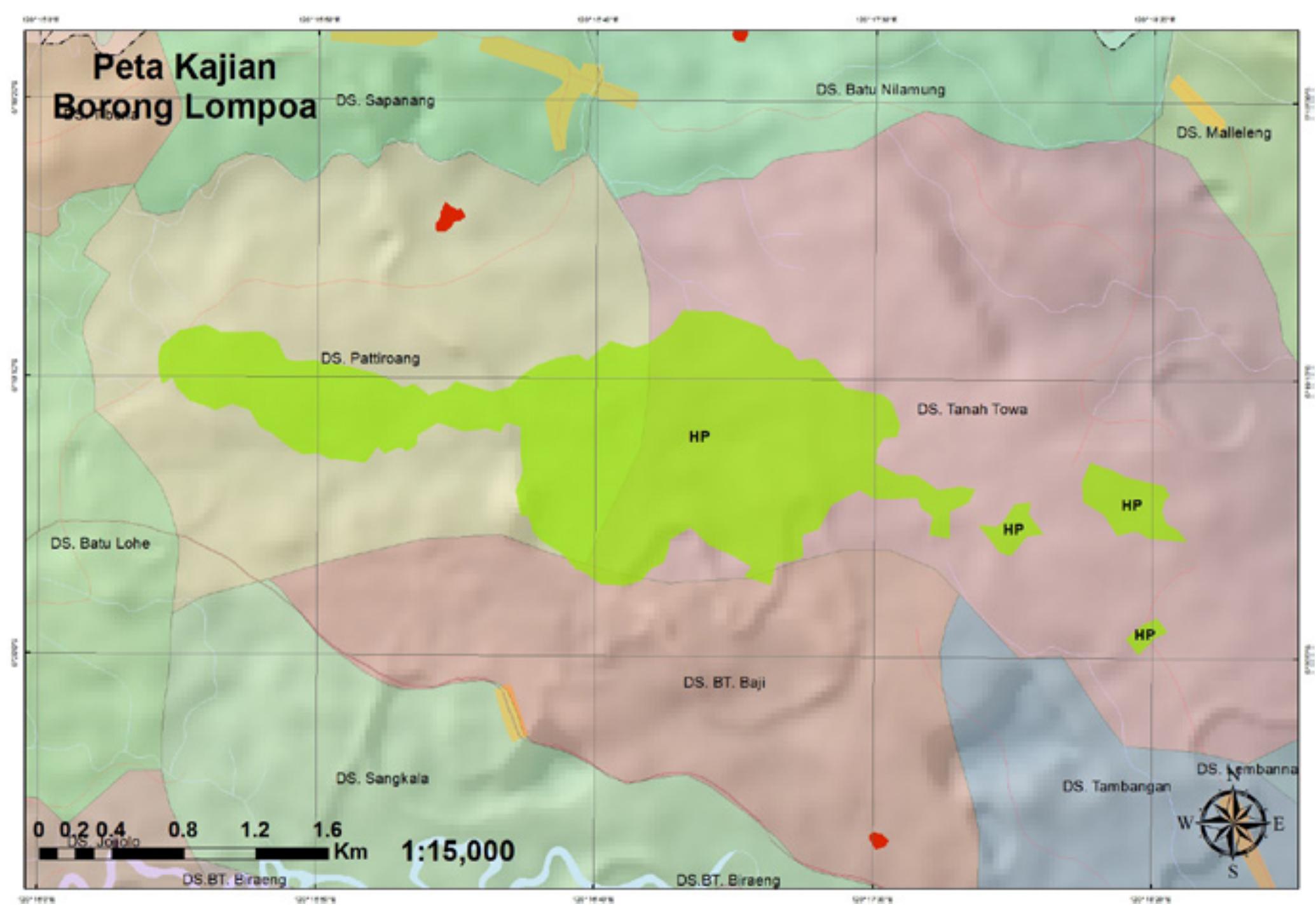 Land use map of the kajang customary forest. source: