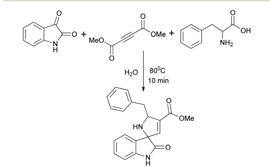 Synthesis of a spiro compound under microwave irradiation in