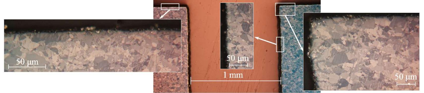 Microstructure of the be-4 sample cross section (360 °c, 100