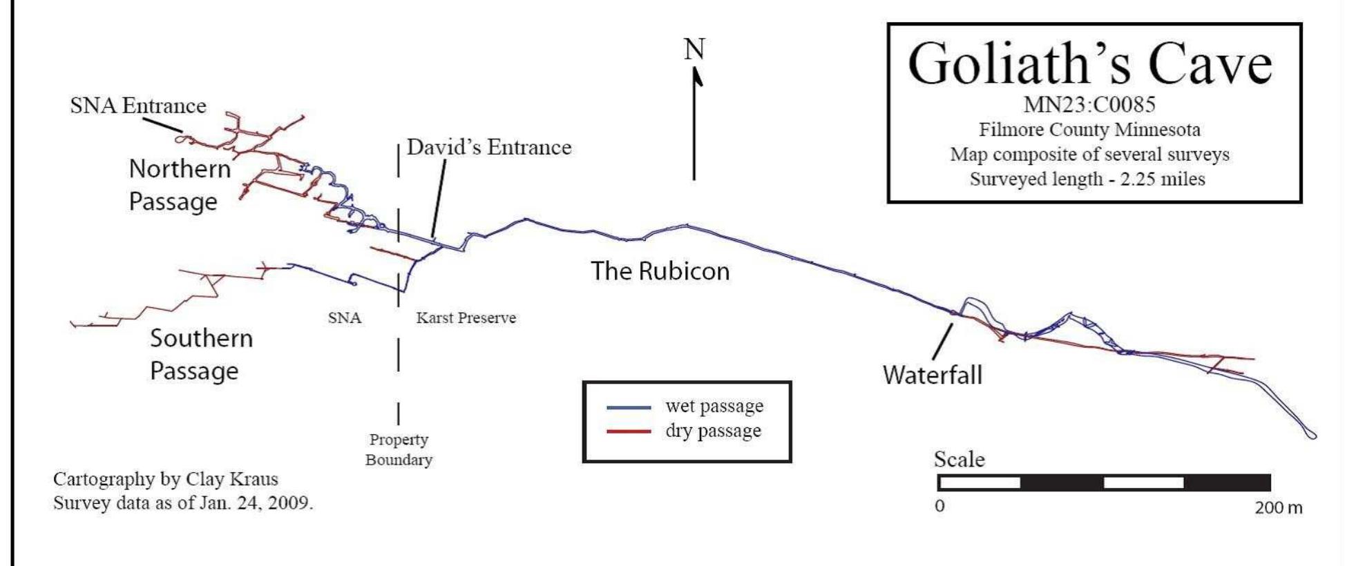 Composite map of goliath's cave.