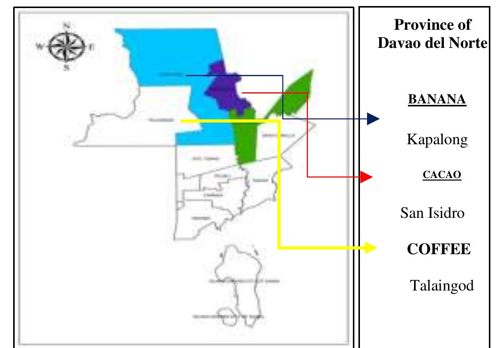 | shows the map of davao del norte, where the program