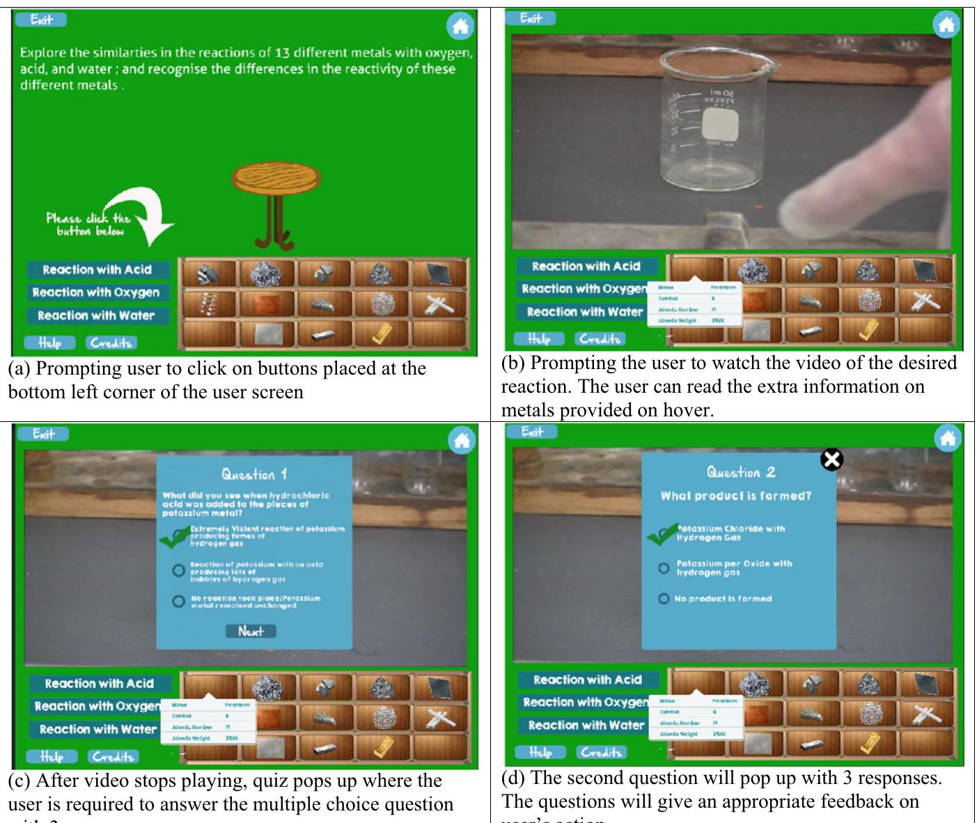 Flow of first learning activity based on the reaction of