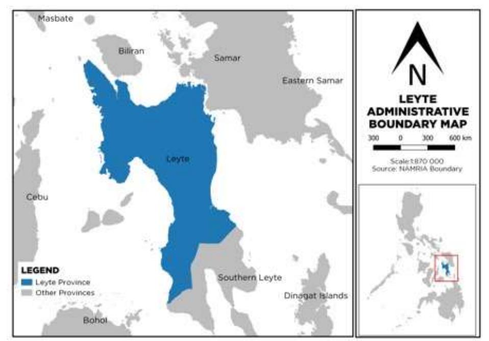 Map of leyte province, philippines source: [16]. [28].