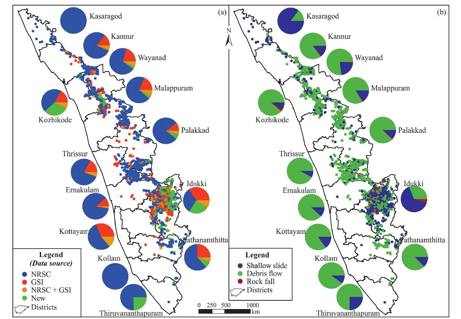 Map of the final landslide inventory dataset. (a)