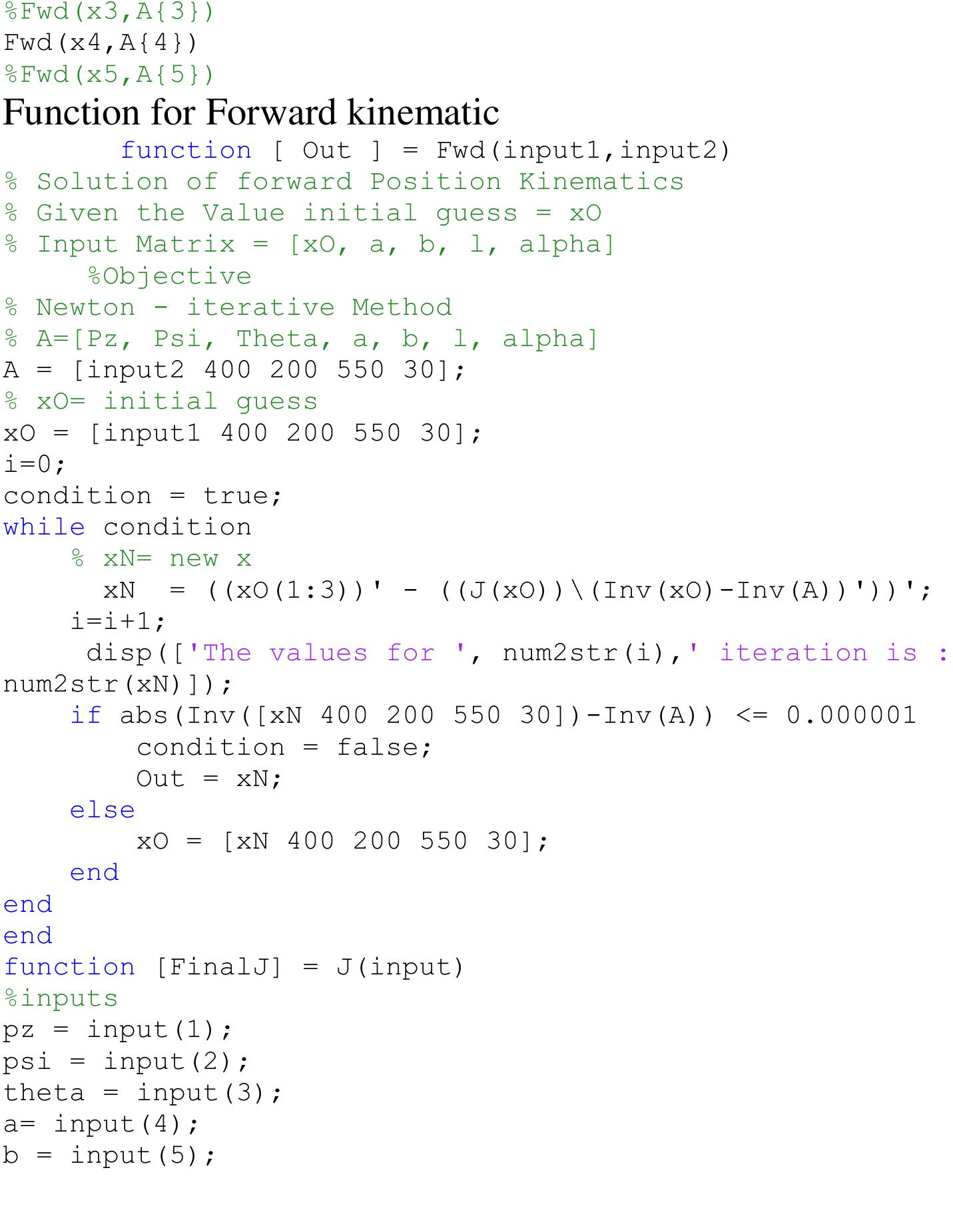 Table 7 - Kinematic and Stiffness Analysis of 3-PRS Parallel