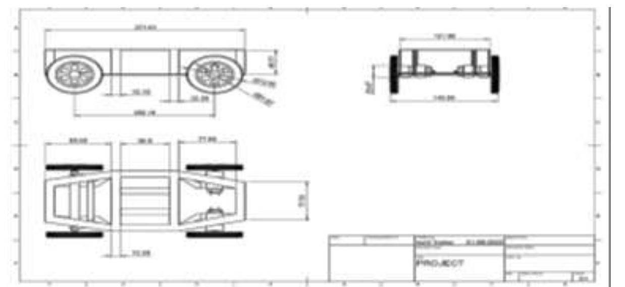 Cad model of the prototype the cad model of car/automobile