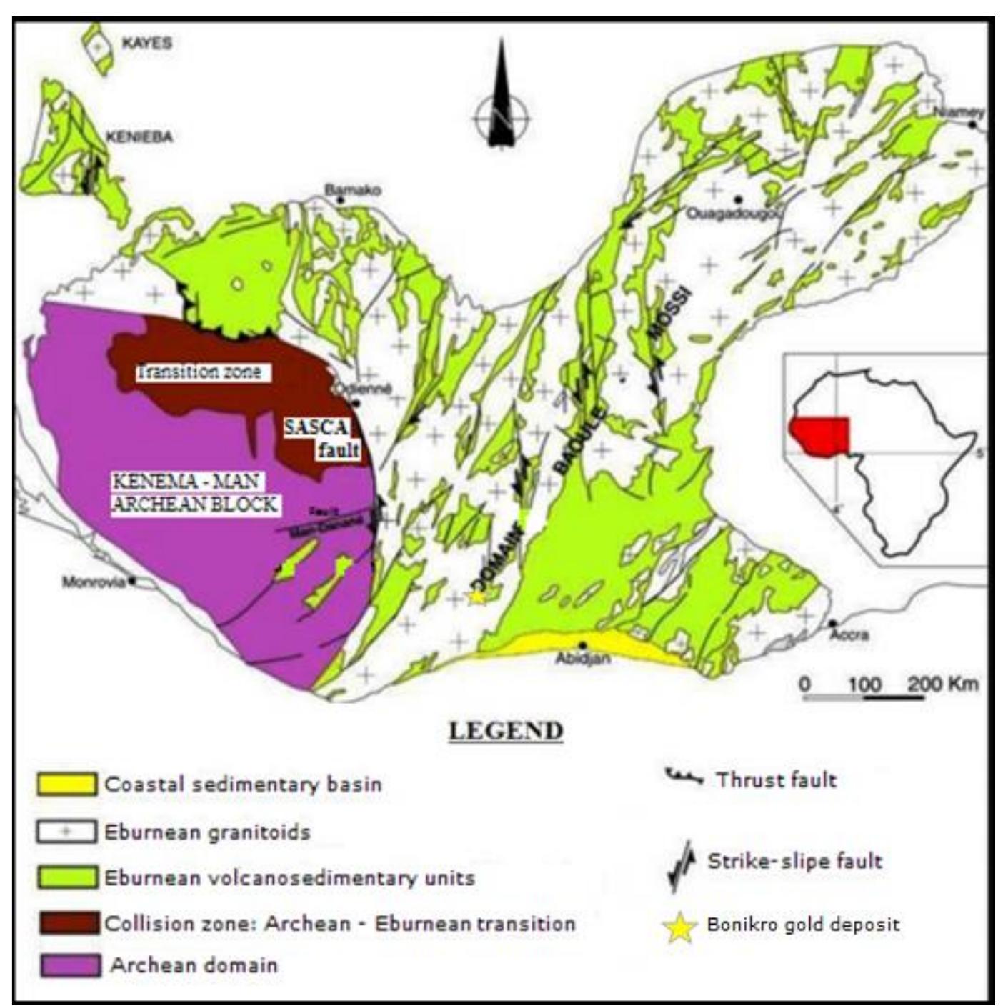 geological map of the west african craton (modified