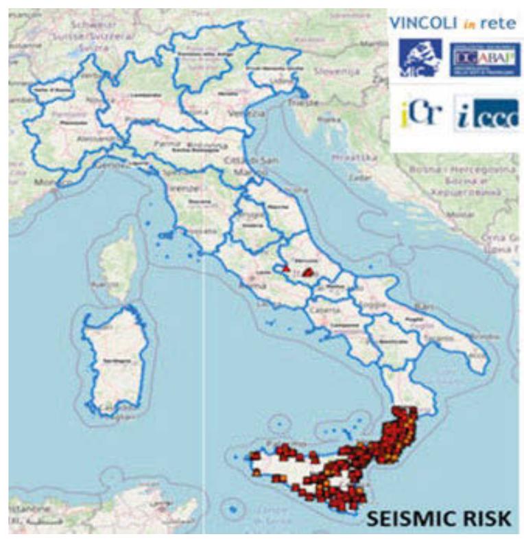 An example from the italian ‘cdr’. the map shows the areas