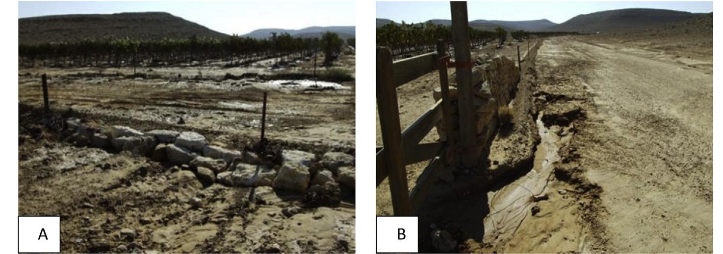 Soil erosion in new farming plots in the upper segment of