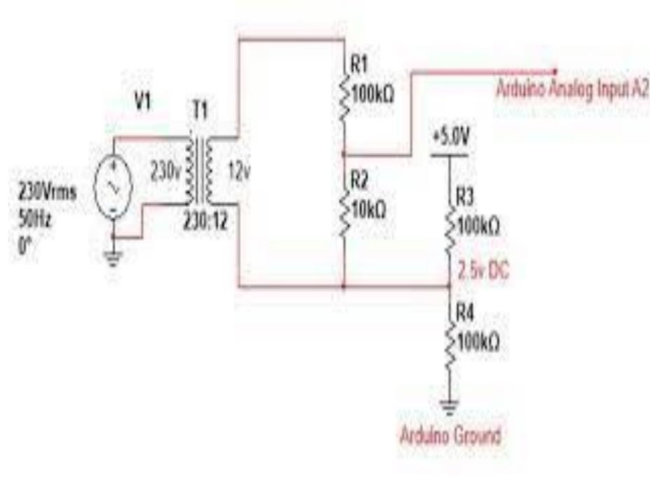 -6: voltage sensing circuit diagram. below figure shows