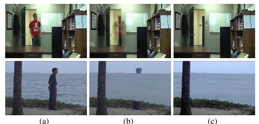 An example of different types of background scenes. (a)