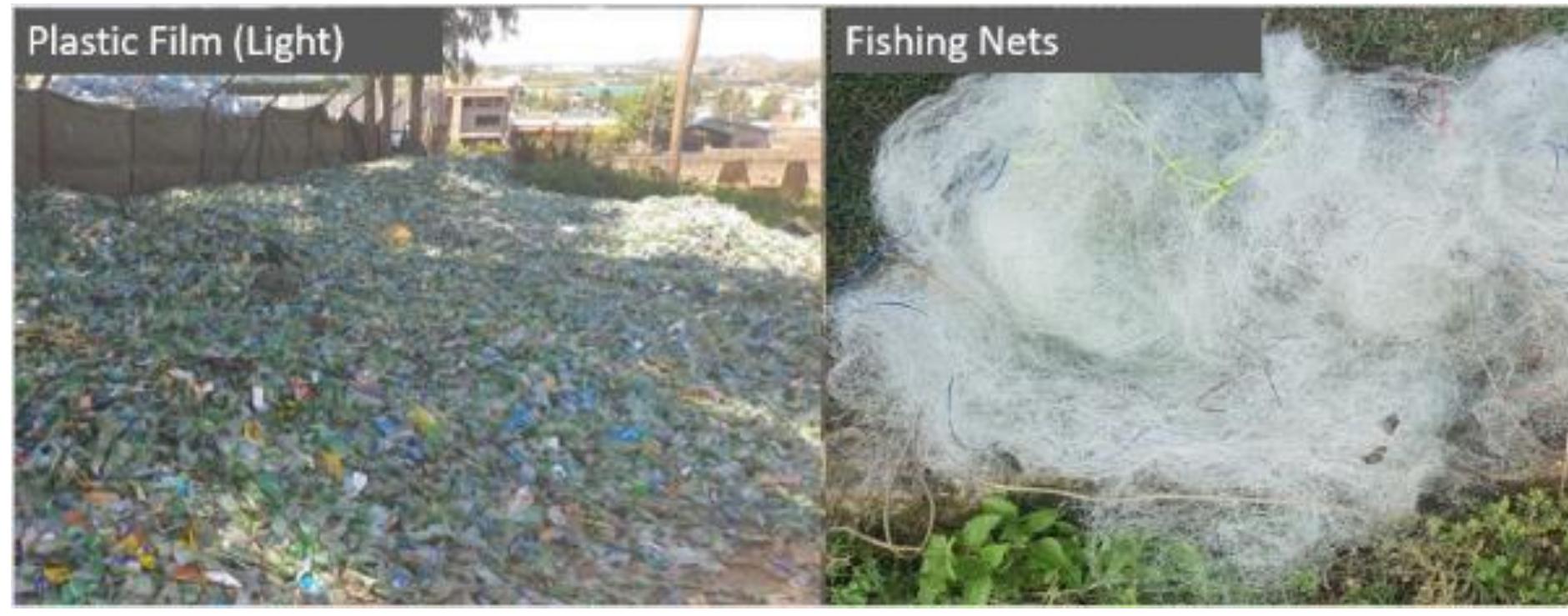 Photos of plastic waste types