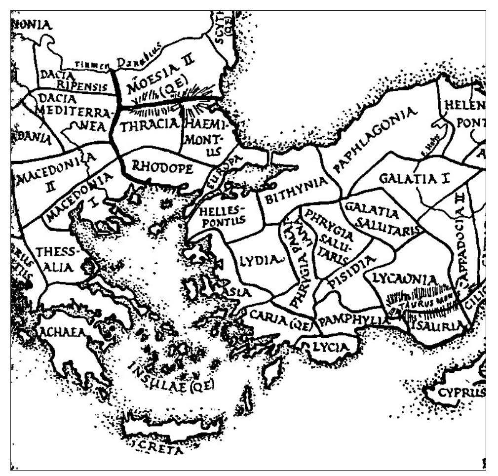 Justinian’s provinces. from jones 1964, 1451, map 6
