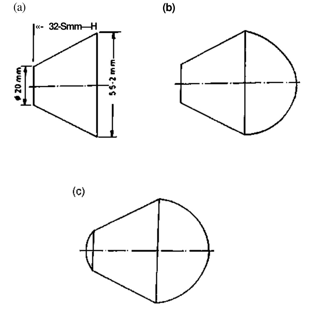 Different shapes of symmetrical bodies being placed inside