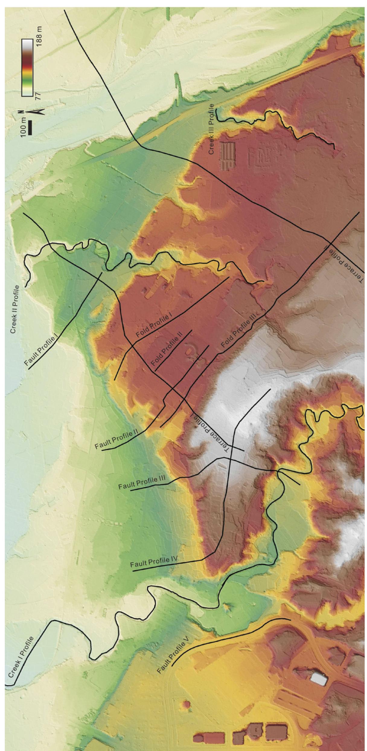 Lidar 1 by | m digital terrain model (dtm) of the study area