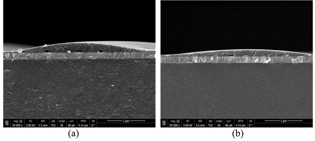 . (7. measured sem images showing the cross section of a
