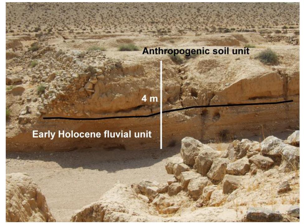 Accumulation of loess sediment within type b runoff