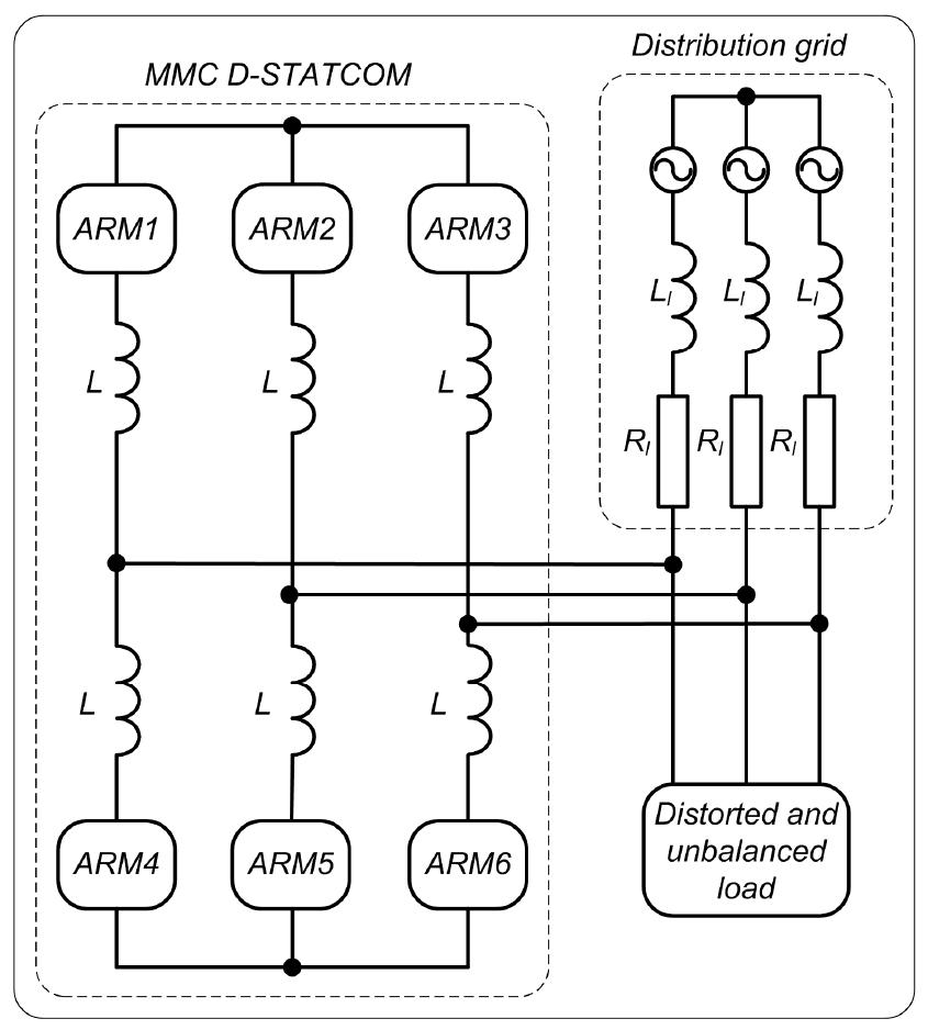 Mmc distribution static synchronous compensator (d-statcom)
