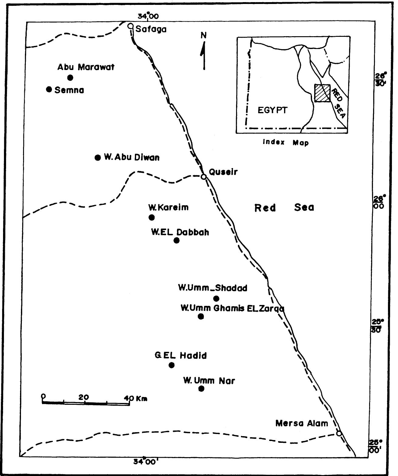 Distribution of major iron deposits in egypt (modified after