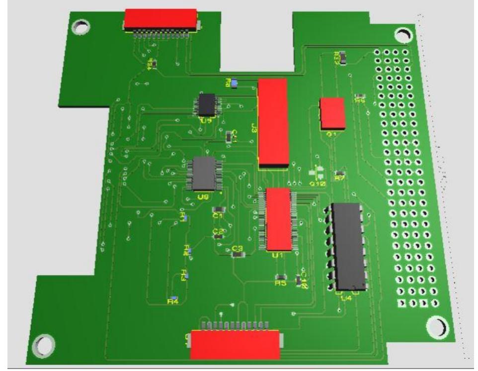 Payload pcb layout the payload printer test board, figure 9,