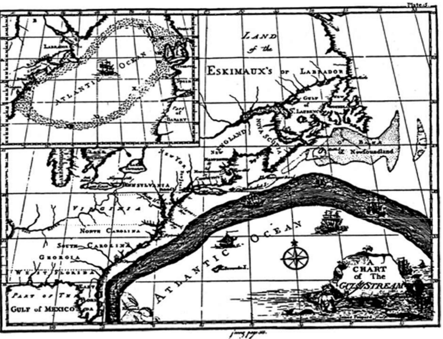 The poupard version of the franklin—folger gulf stream chart