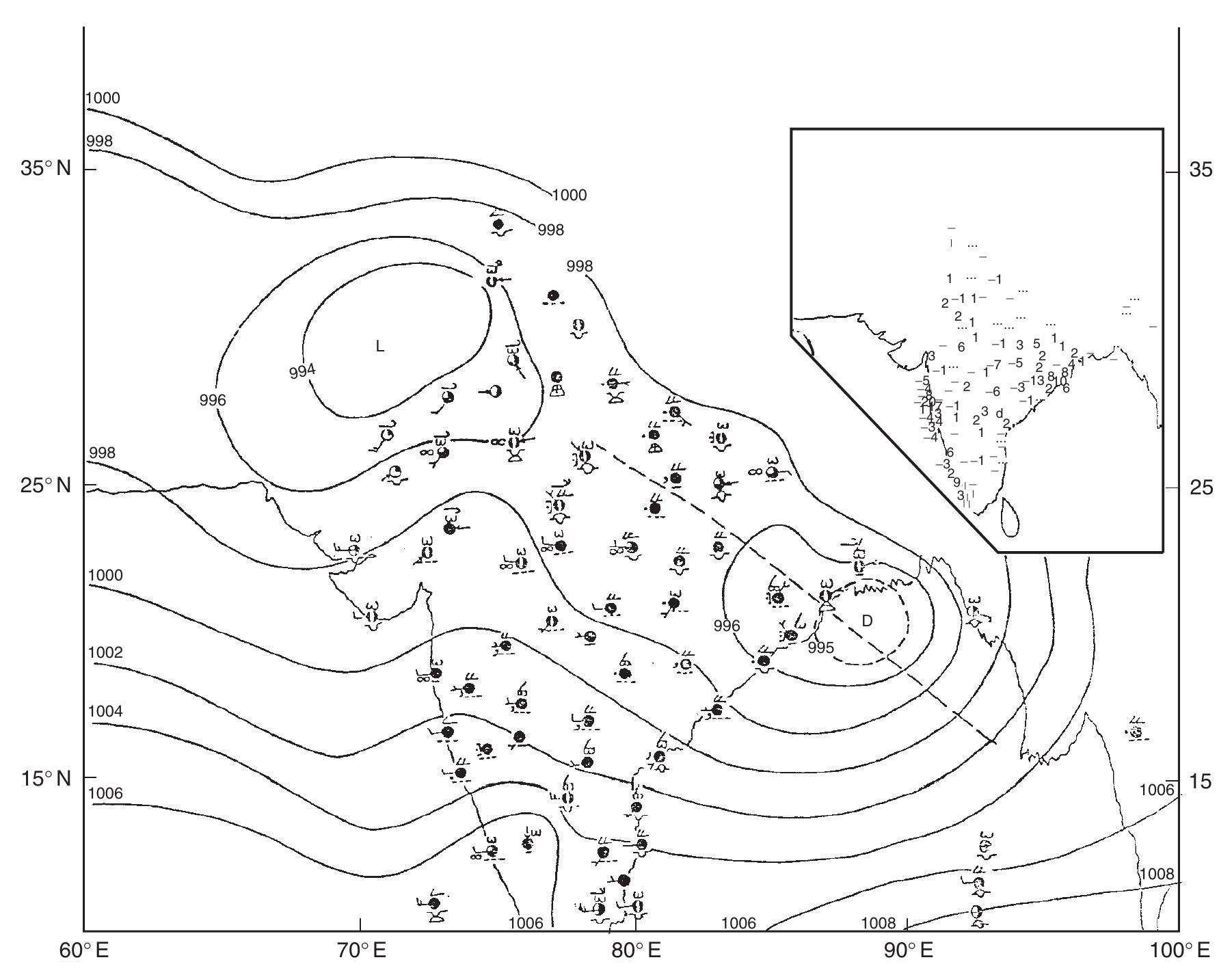Synoptic surface weather chart of 0300 utc on 11 july 2000,