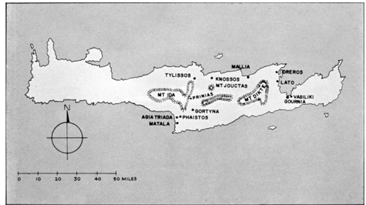 Iii: map of crete*® which is located on the north central