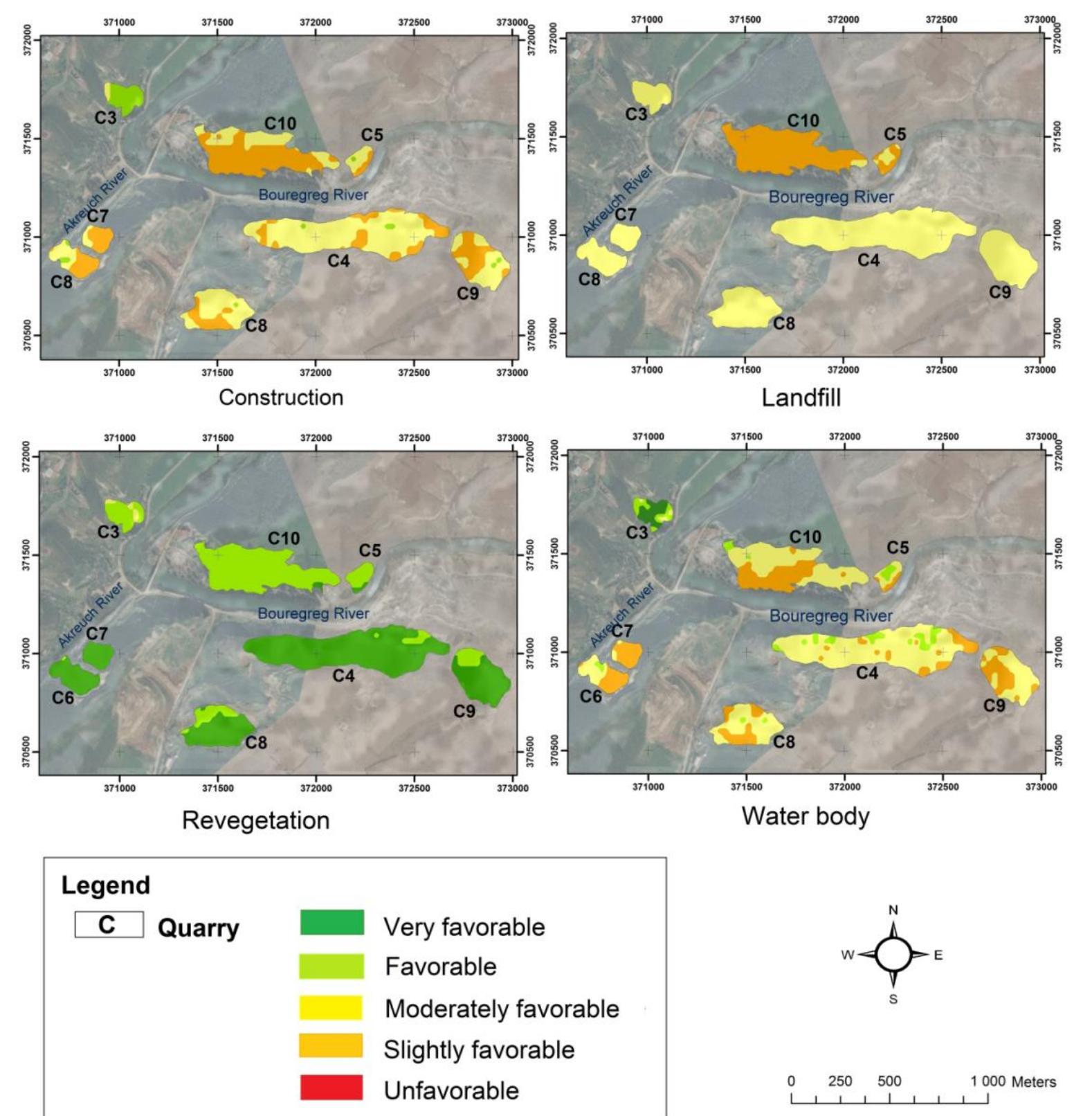 - suitability map for limestone quarries results show