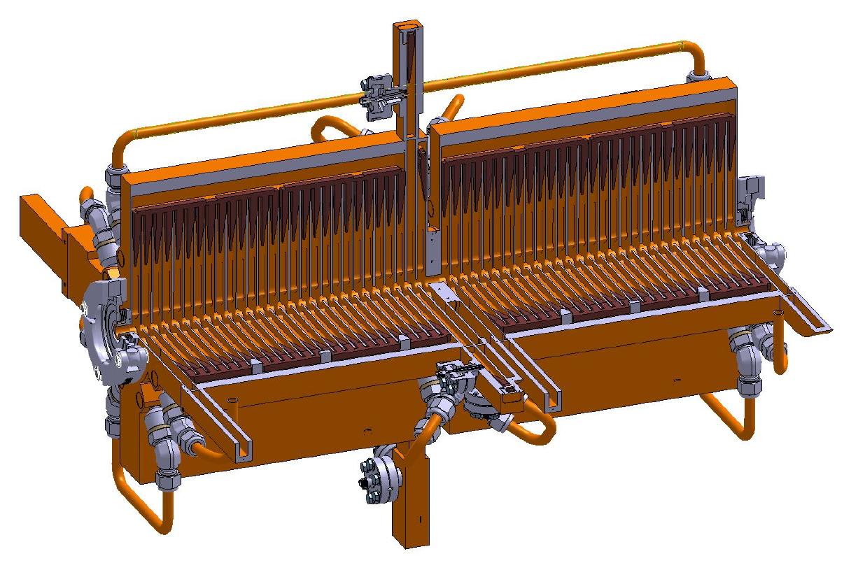 Assembly drawing of the double-structure acceleration unit.
