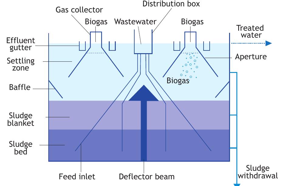 25 schematic representation of a uasb reactor for treating
