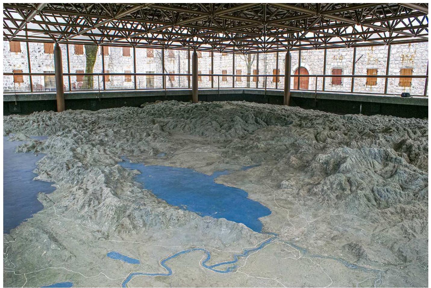 The austro-hungarian relief map of montenegro in cetinje