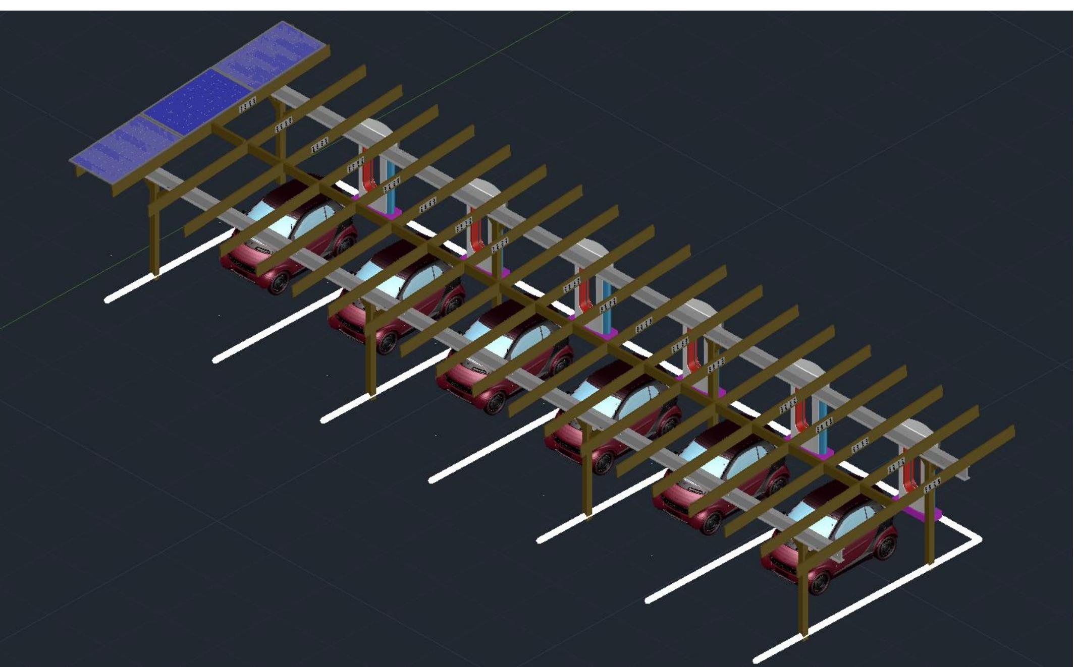 Completed double span system, constructed in the same way as