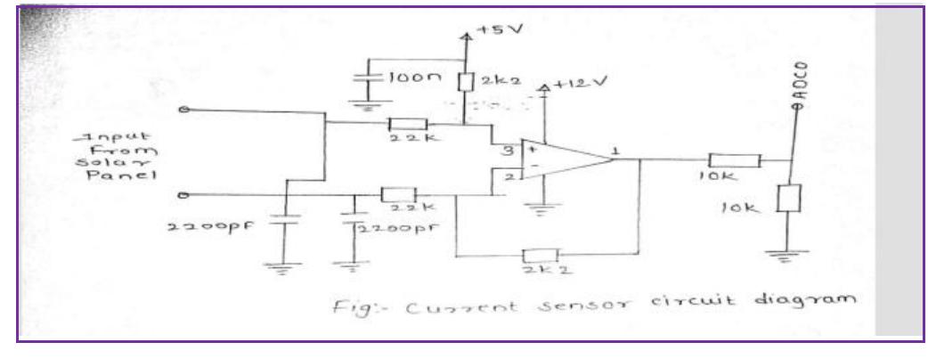 Here is a schematic of the current sensor circuit where the