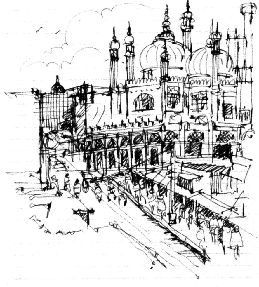 5 | asketch of kolkata by subrata ghosh showing people