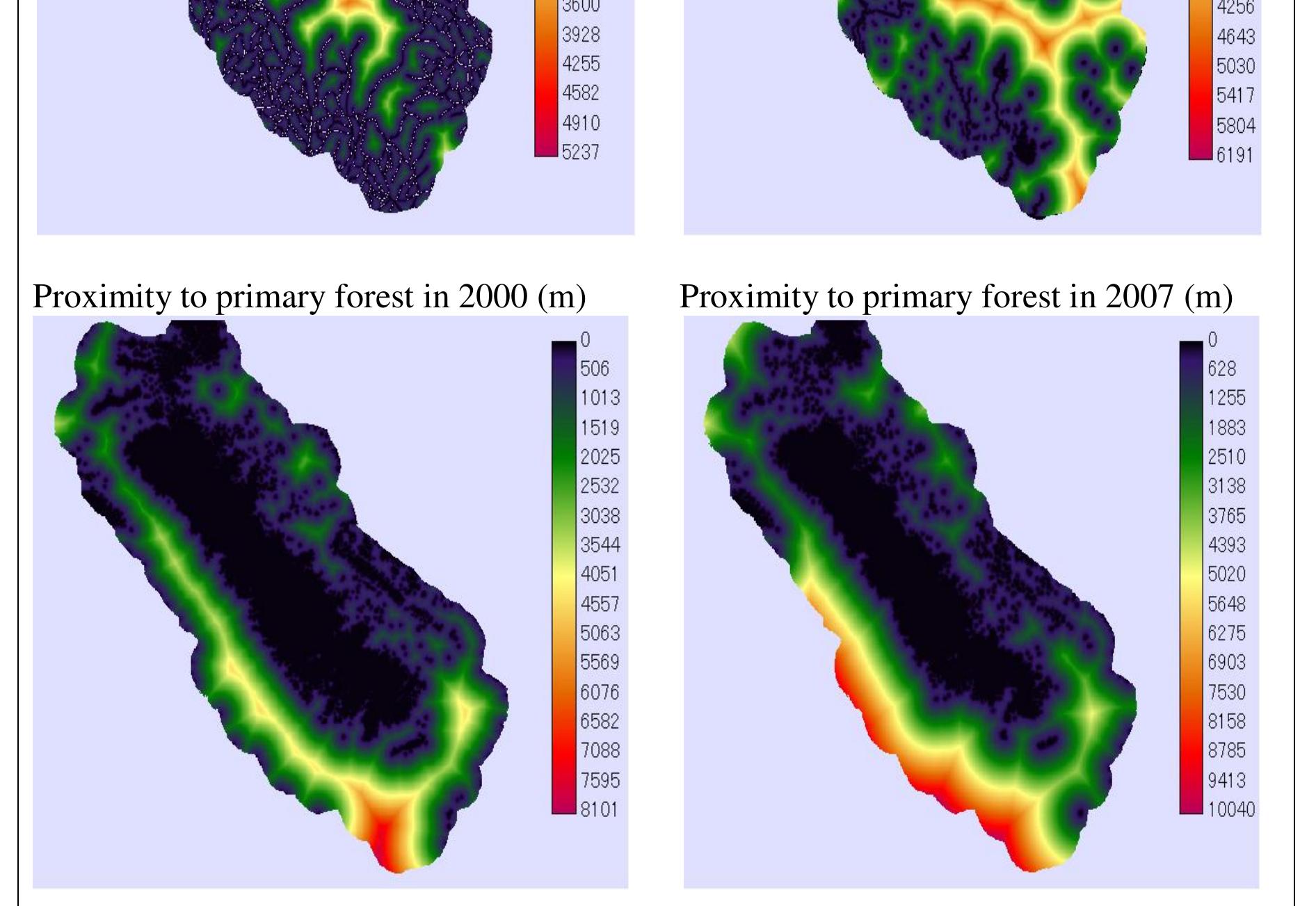 Figure 15 - Spatial modeling of deforestation and land