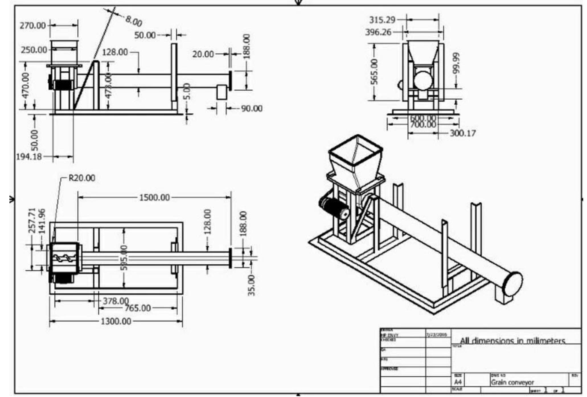 Figure 1 - from Design and fabrication of a screw conveyor