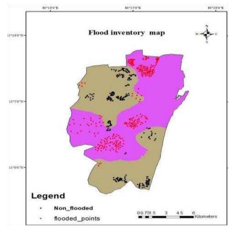 Flood inventory map: the flood inventory map is the