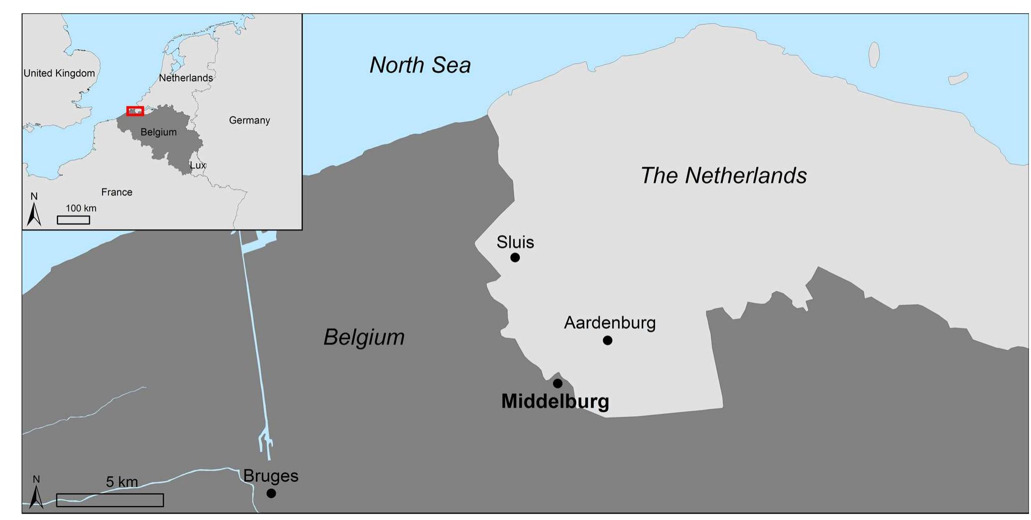 Map showing the location of middelburg-in-flanders. om.