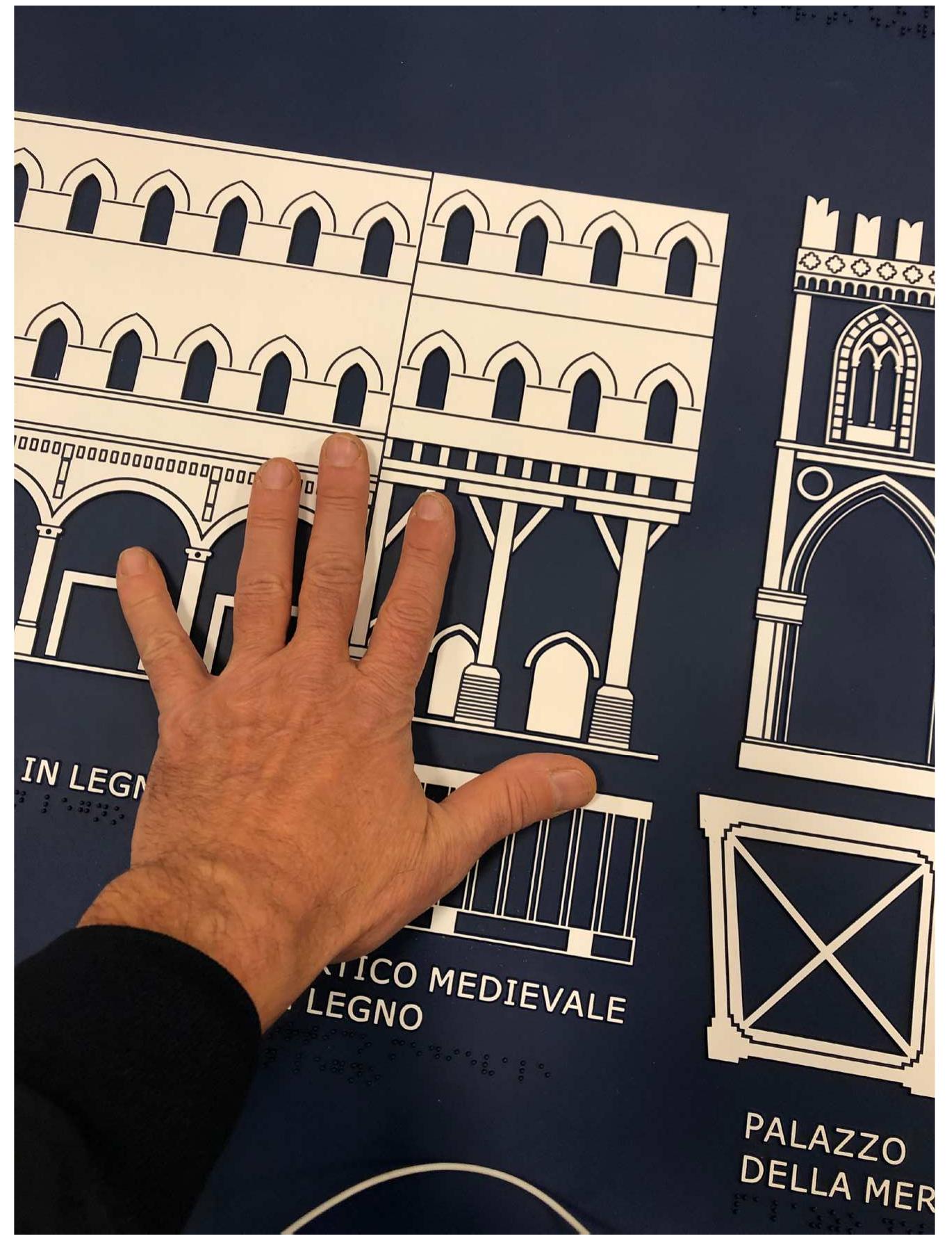 The monumental tactile map of the arcades for u-area for all
