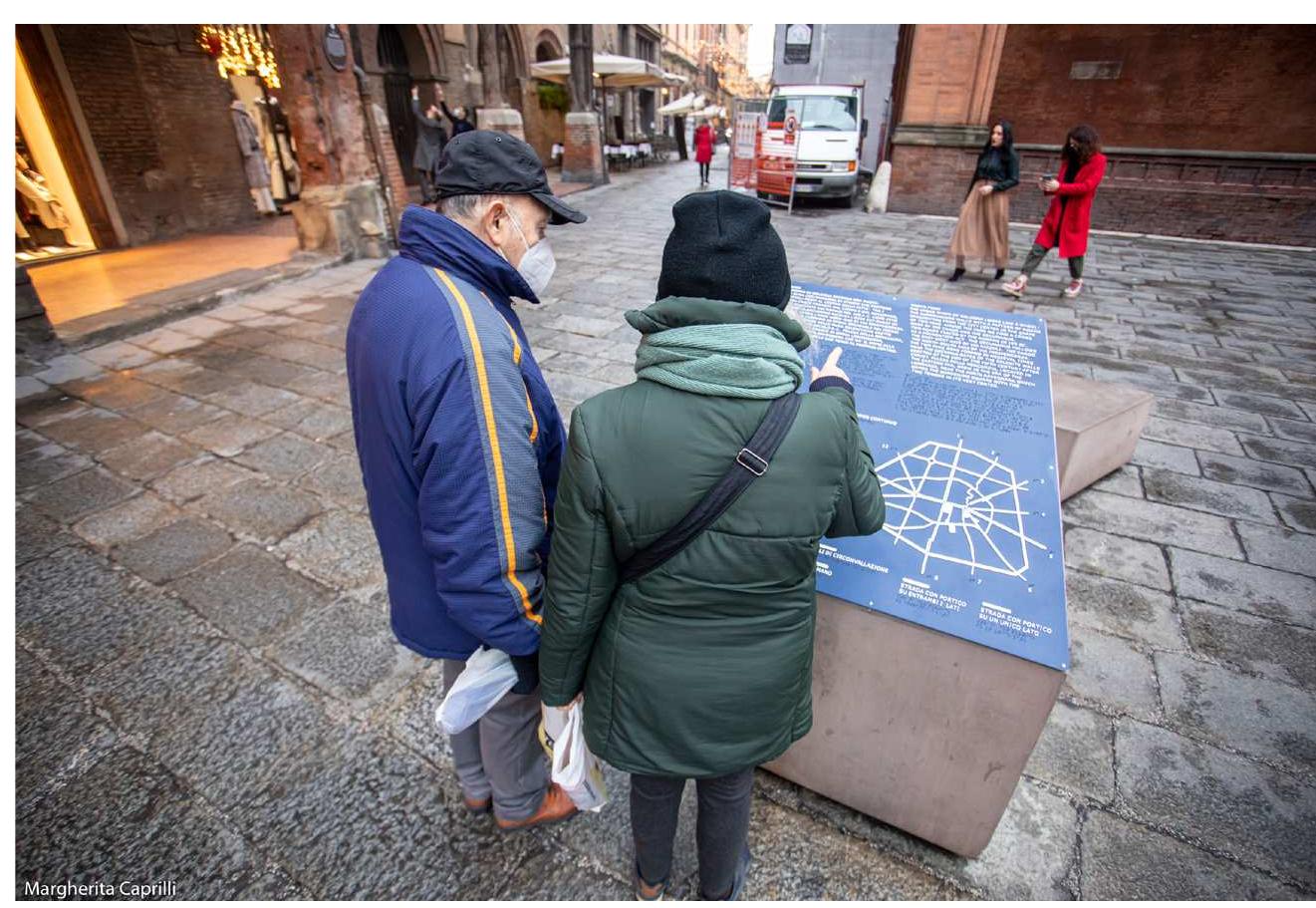 The installation of the monumental tactile map u-area for