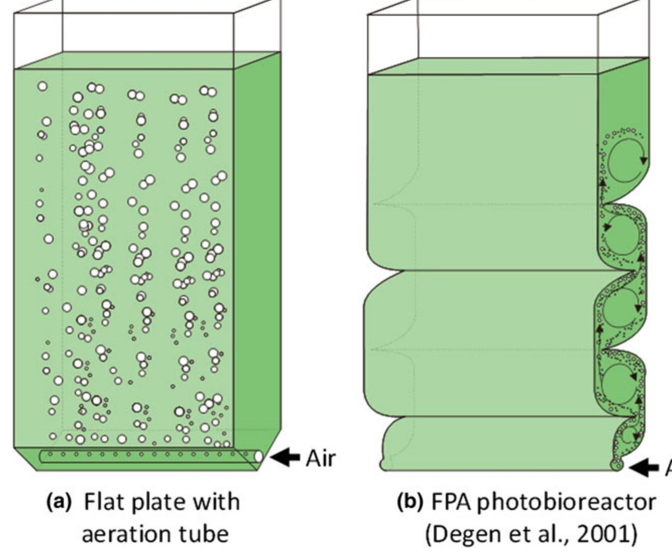 3. schematics of flat plate reactor (a) and flat panel