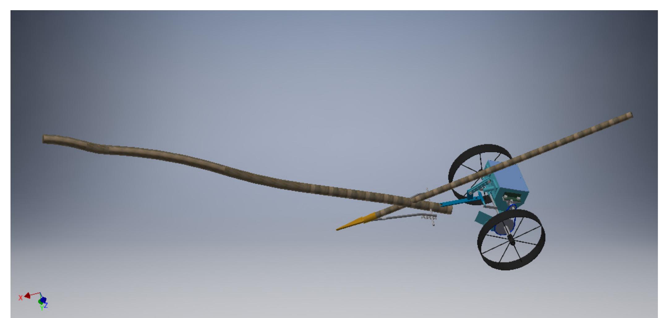 Lsometric drawing of the designed tillage-cum-planter