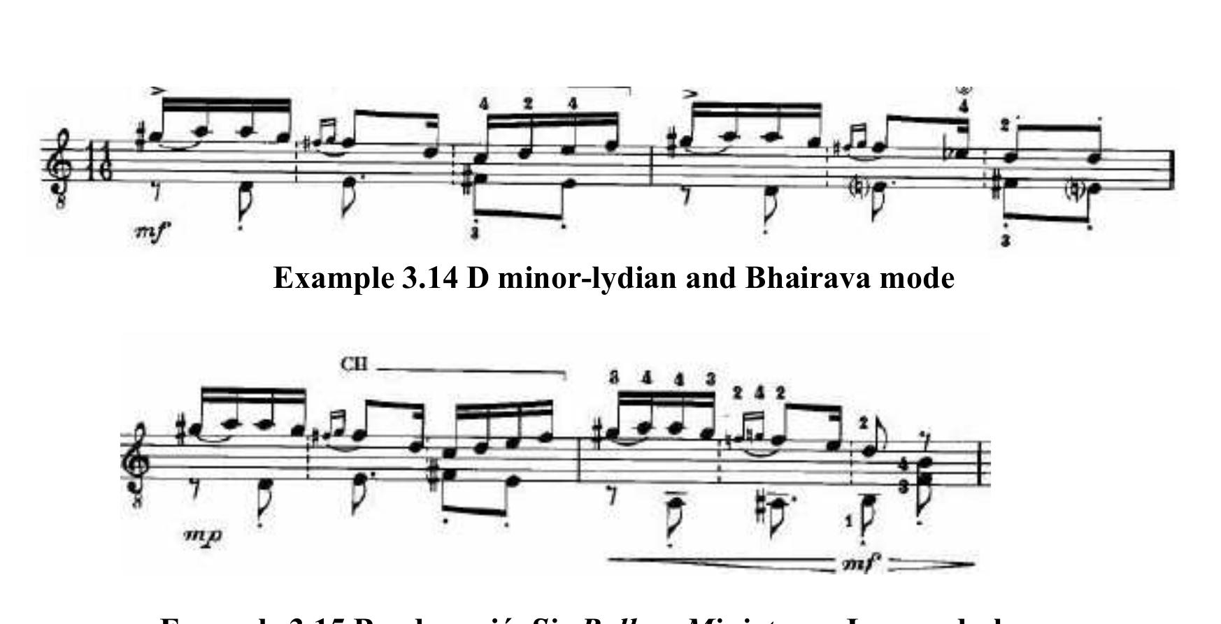 Minor-lydian, while bhairava is introduced in m. 2).