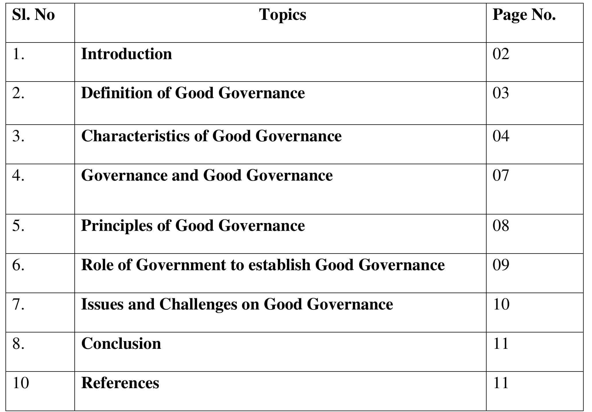 (PDF) the concept and principle of good governance
