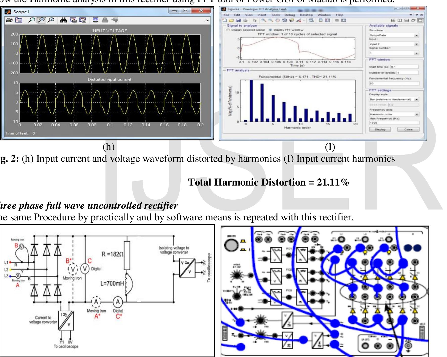 (a) circuit diagram of three phase full wave uncontrolled
