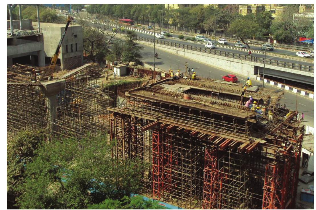 Figure 7 - Moolchand Extradosed Bridge for Delhi Metro