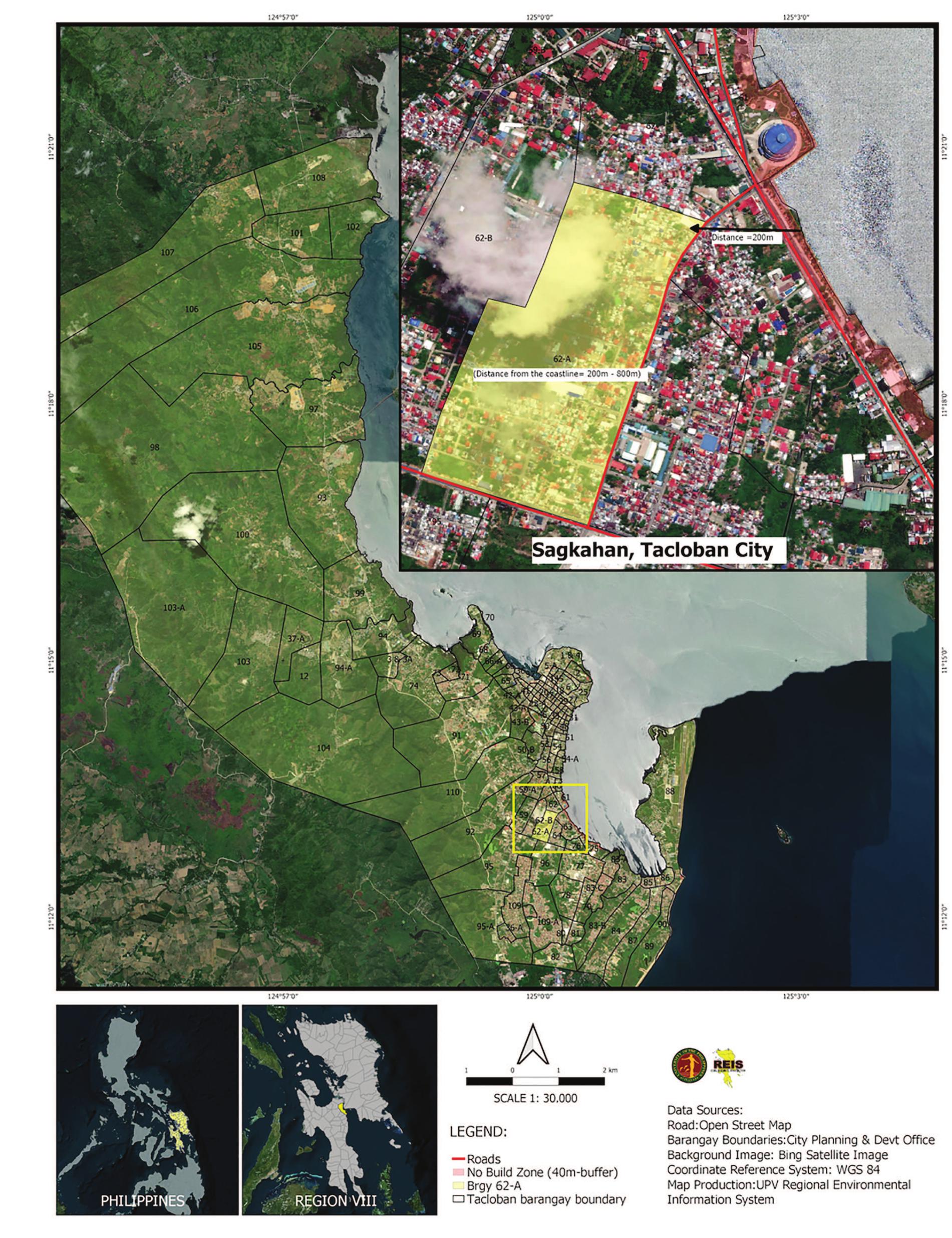 Map of sagkahan, barangay 62-a, tacloban city, philippines