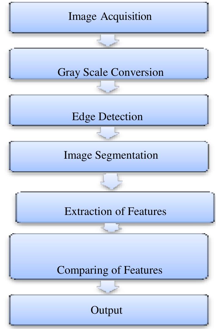 Flow diagram of image processing algorithm after obtaining